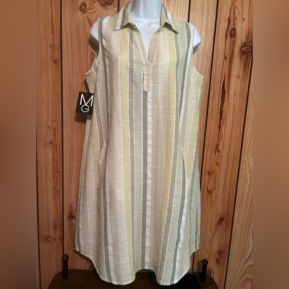 Mlle Gabrielle | Dresses | New Mlle Gabrielle Shirt Dress Metallic ...